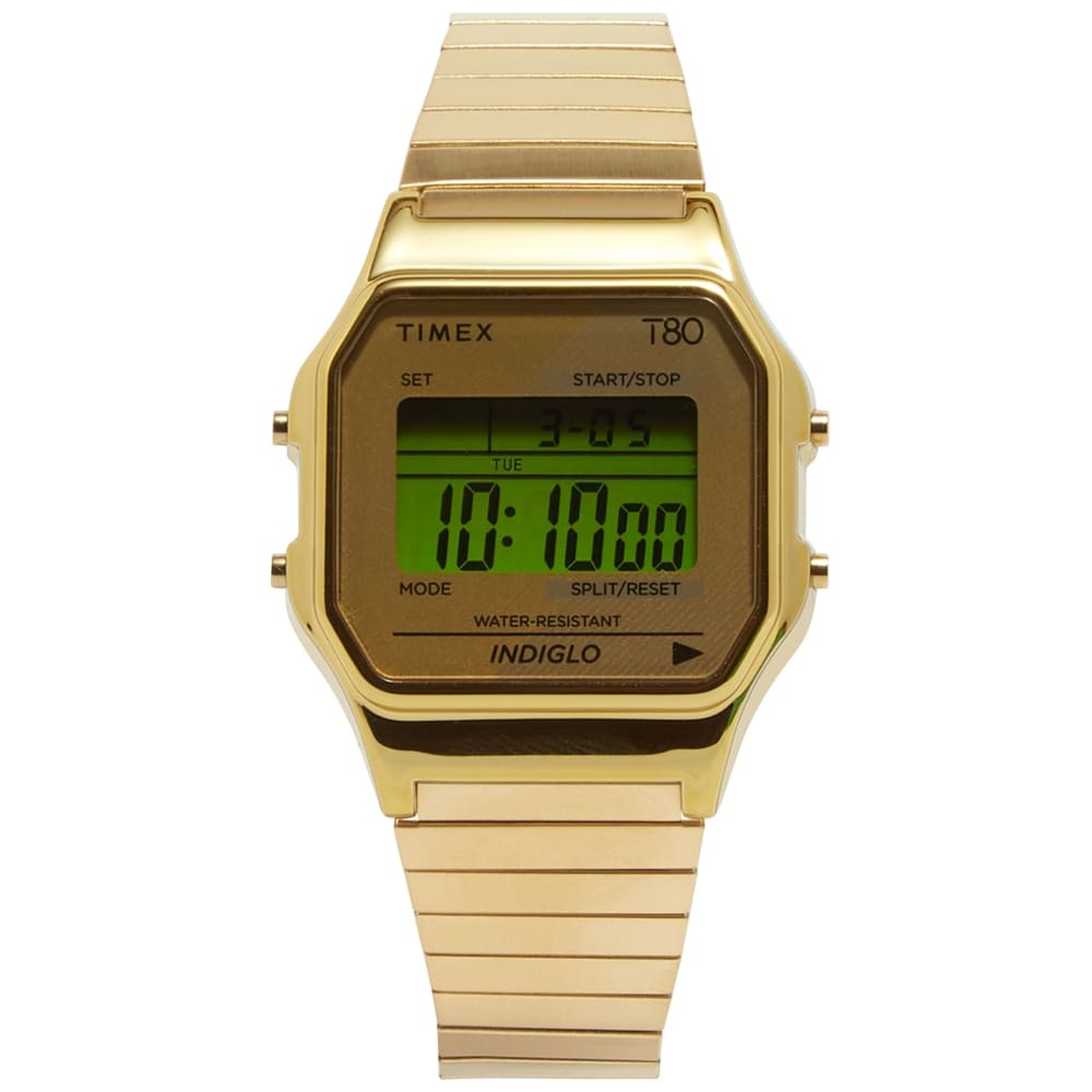 Timex T80 Expansion Band Digital Watch in Gold Timex