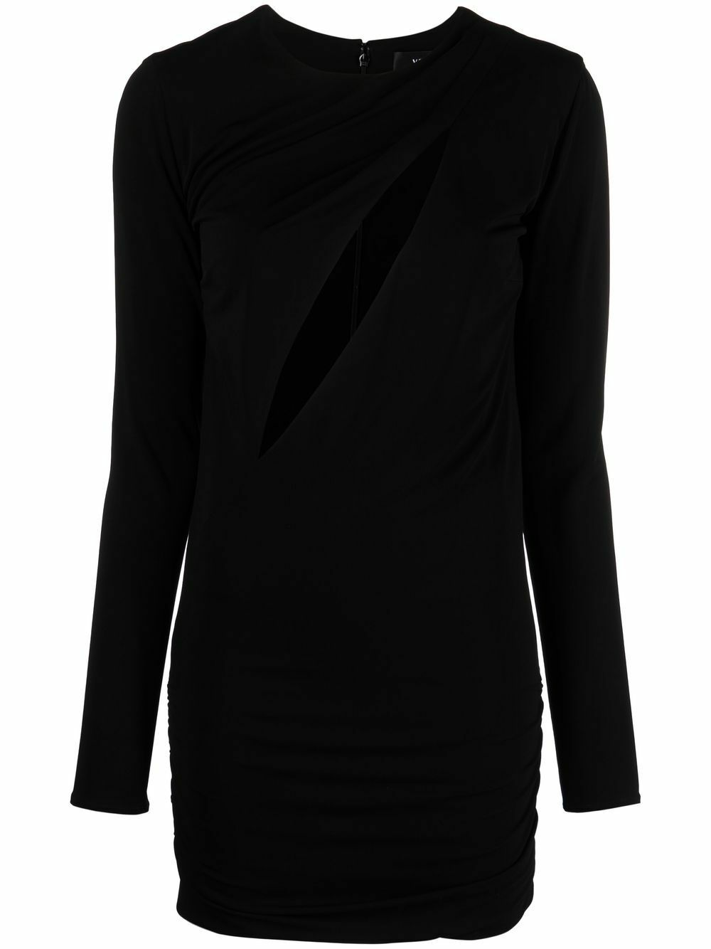 VERSACE - Short Draped Viscose Dress Versace