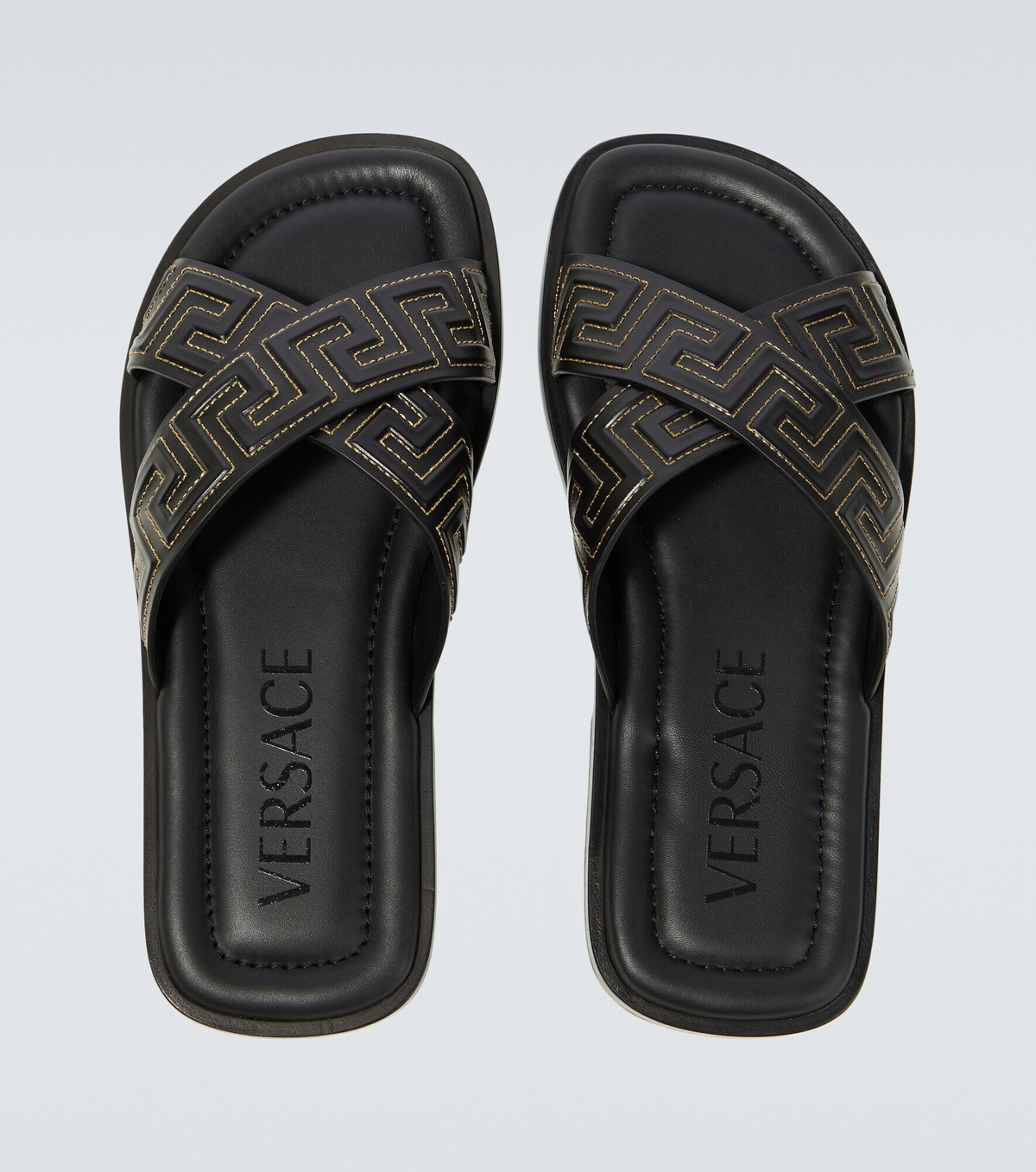 Versace - Greca leather slides Versace