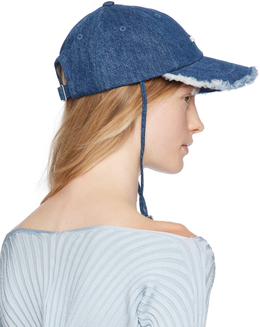 Jacquemus Blue Le Chouchou 'La Casquette Artichaut' Denim Cap Jacquemus
