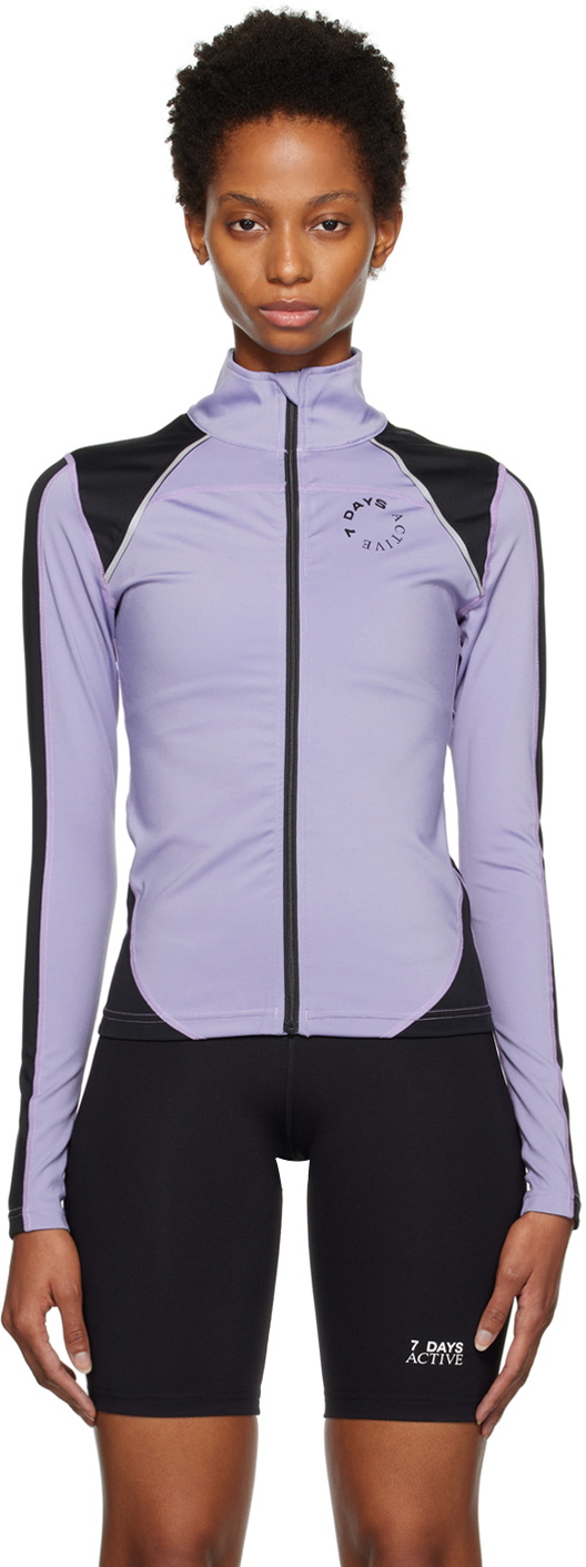 7 DAYS Active Purple & Black Vida Sport Top 7 Days Active