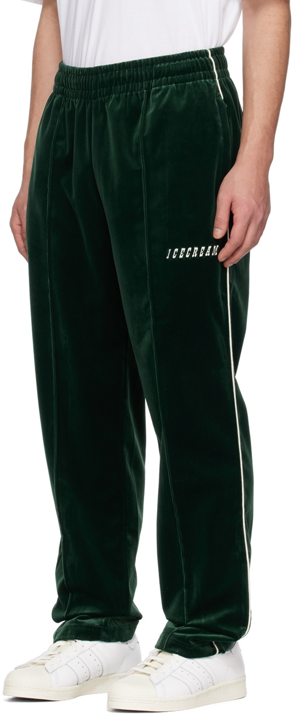 ICECREAM Green Piping Track Pants ICECREAM