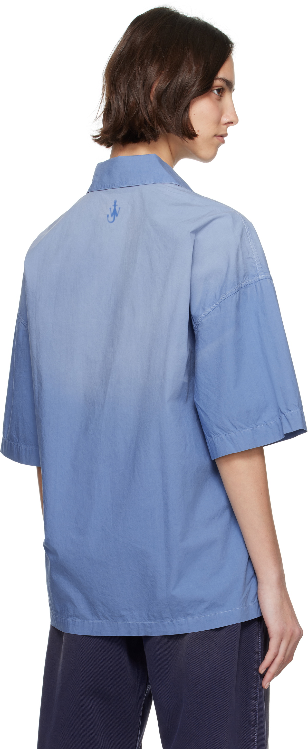 JW Anderson Blue Oversized Polo JW Anderson