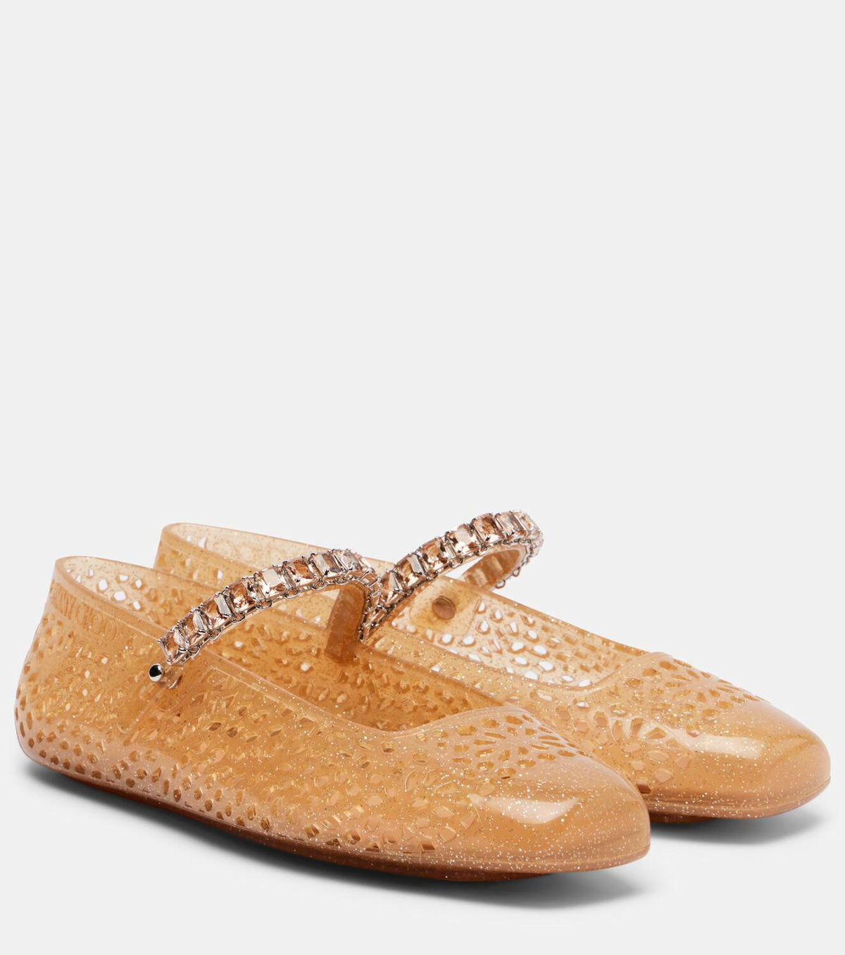 Jimmy Choo Jelly crystal-embellished ballet flats Jimmy Choo