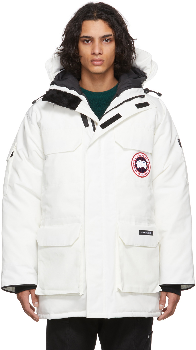 Canada Goose White Down Fur-Free Expedition Parka Canada Goose