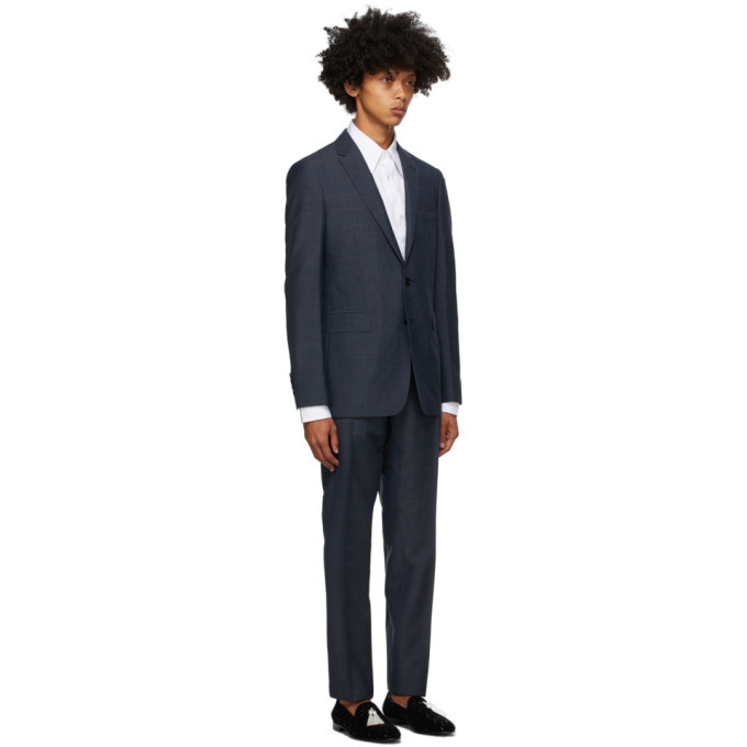 Burberry Blue Check Slim Suit Burberry