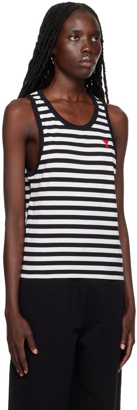 AMI Paris Black & White Ami de Cœur Tank Top AMI