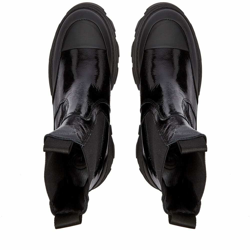 GANNI Women's Cleated Heeled Mid Chelsea Boot in Black GANNI