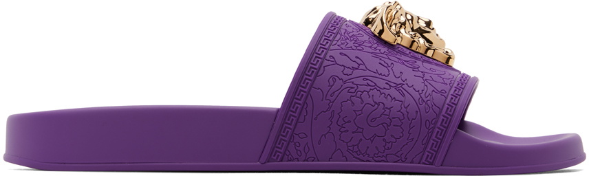 Versace Purple Palazzo Slides Versace