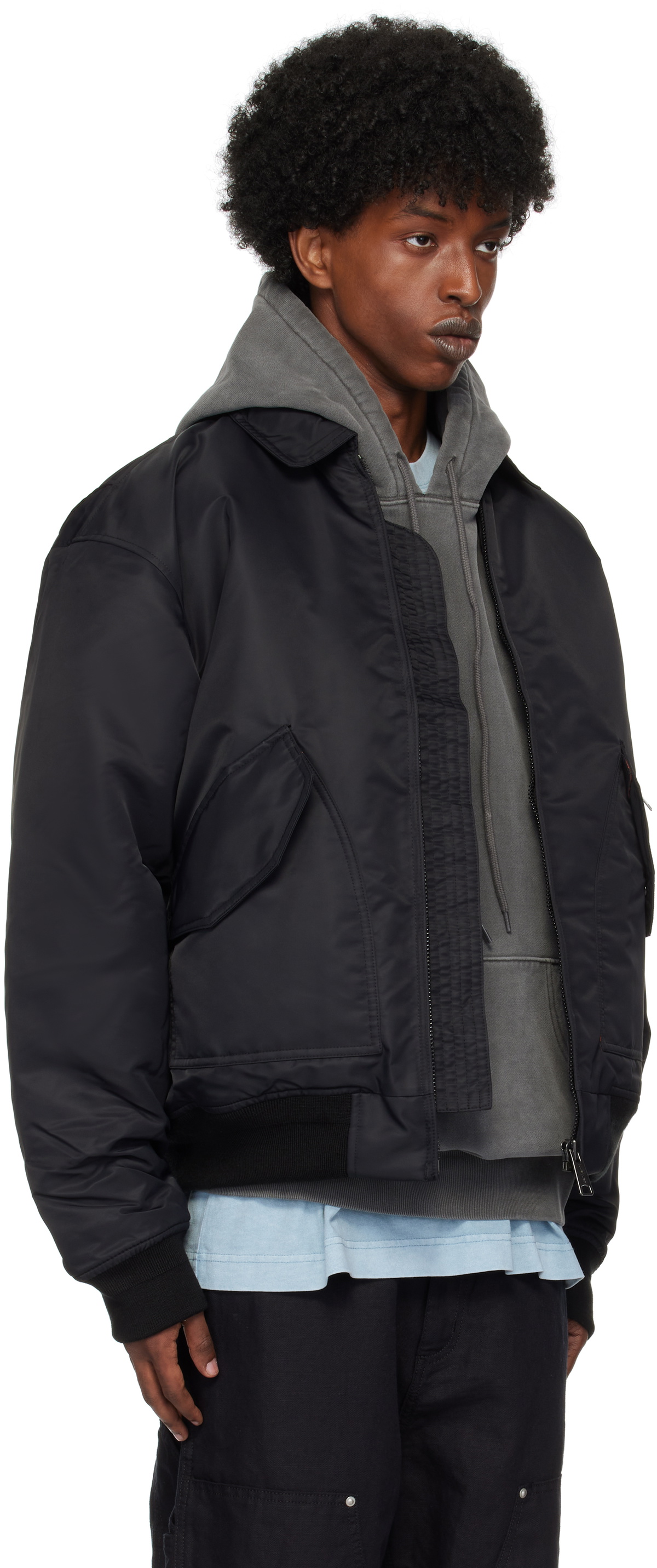 Carhartt Work In Progress Black Olten Bomber Jacket Carhartt WIP