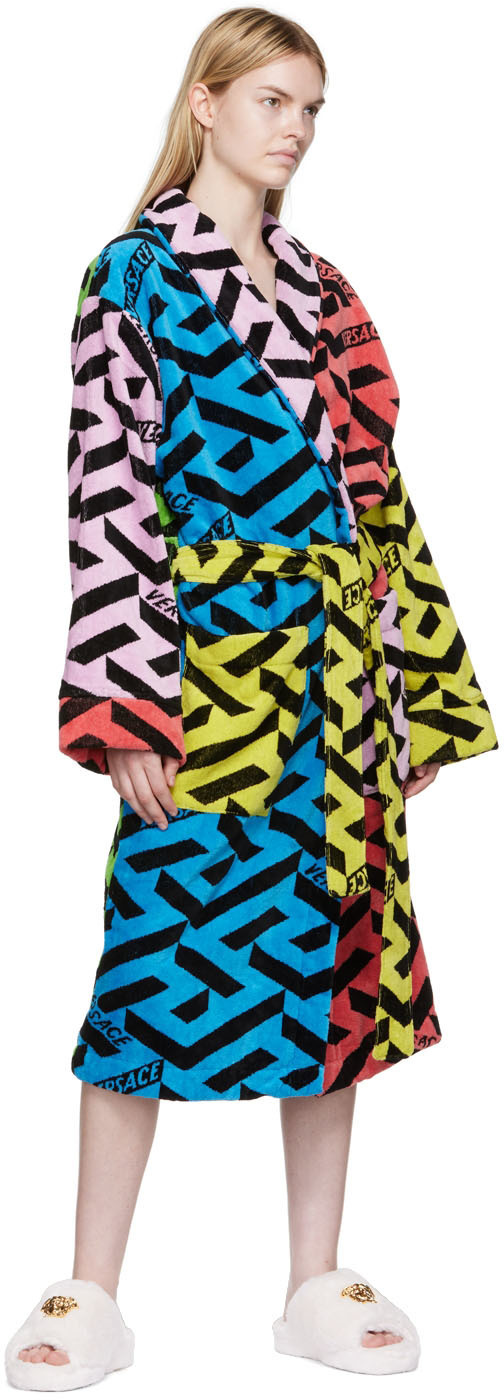 Versace Underwear Multicolor Printed Bath Robe Versace Underwear