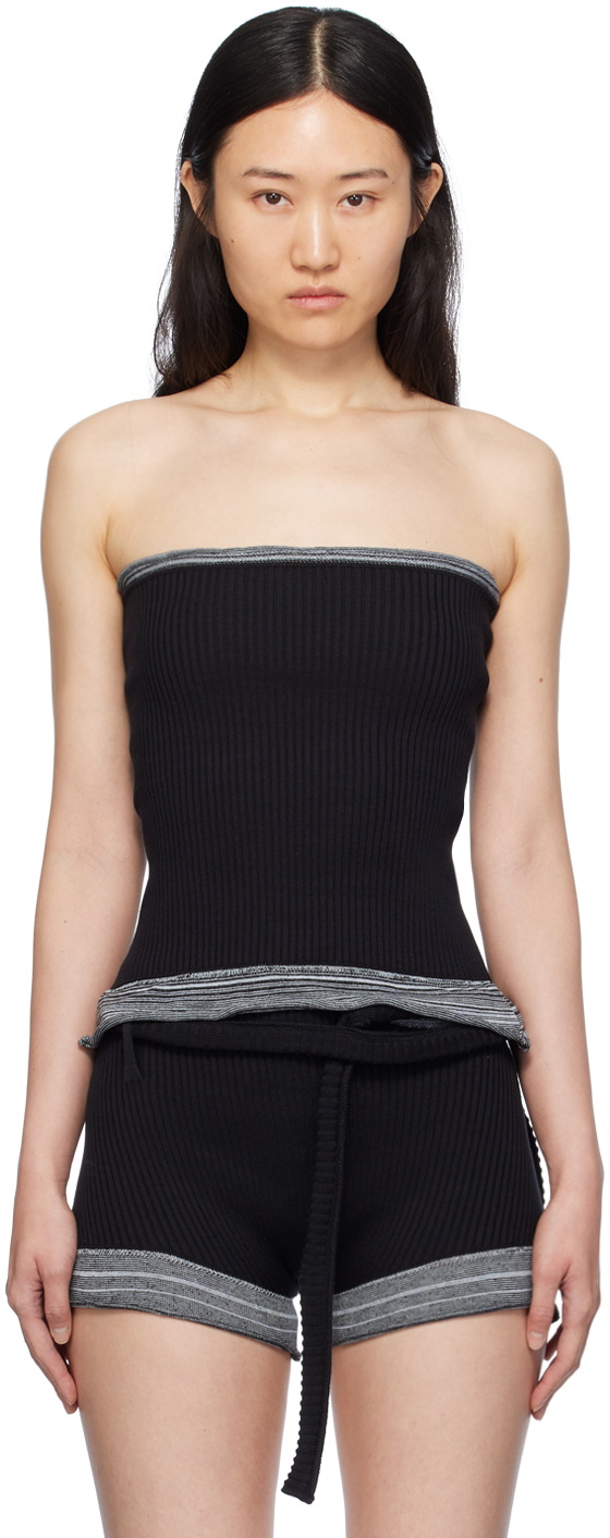 Ottolinger Black Fringes Tube Top Ottolinger