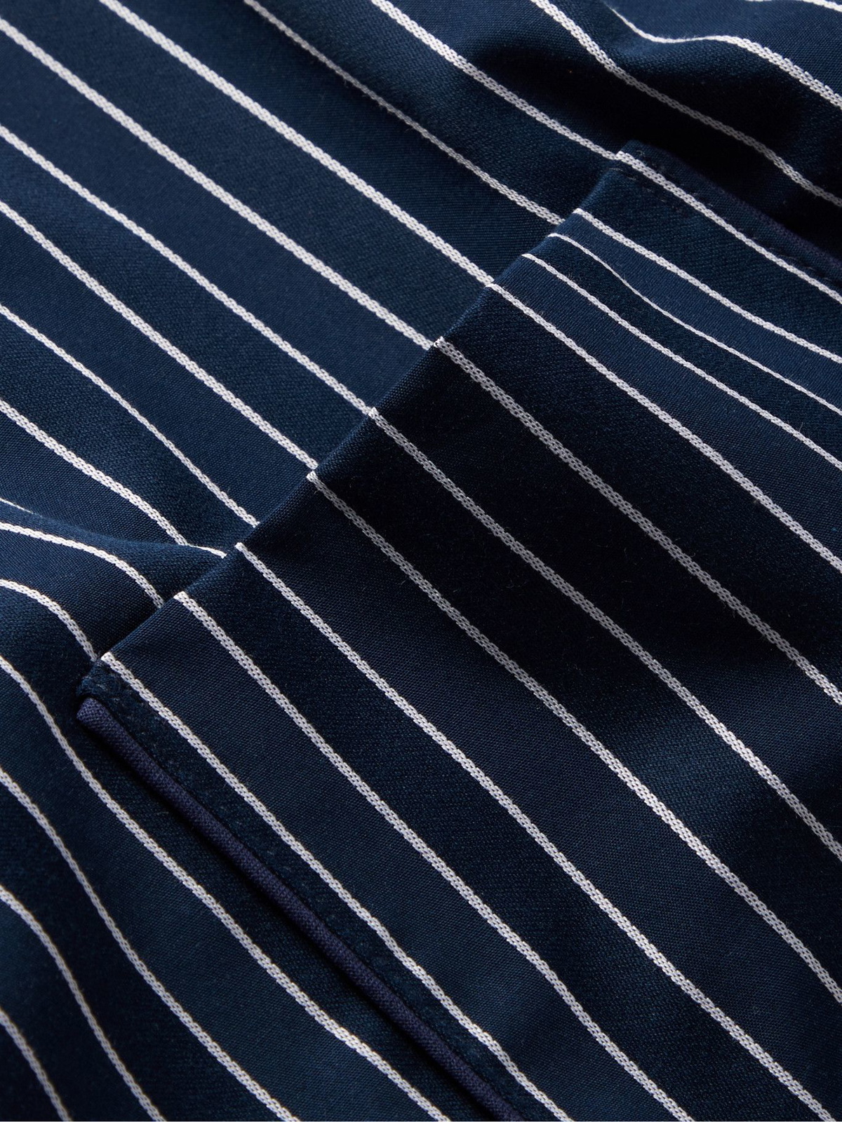 DEREK ROSE - Royal Striped Cotton Pyjama Set - Blue Derek Rose