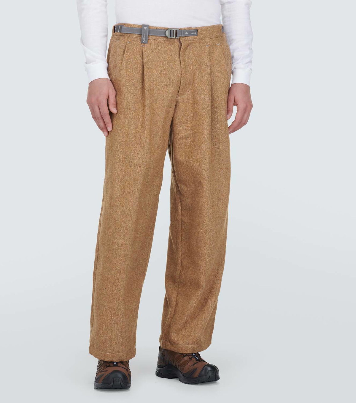 And Wander Re Wool tweed wide-leg pants and Wander