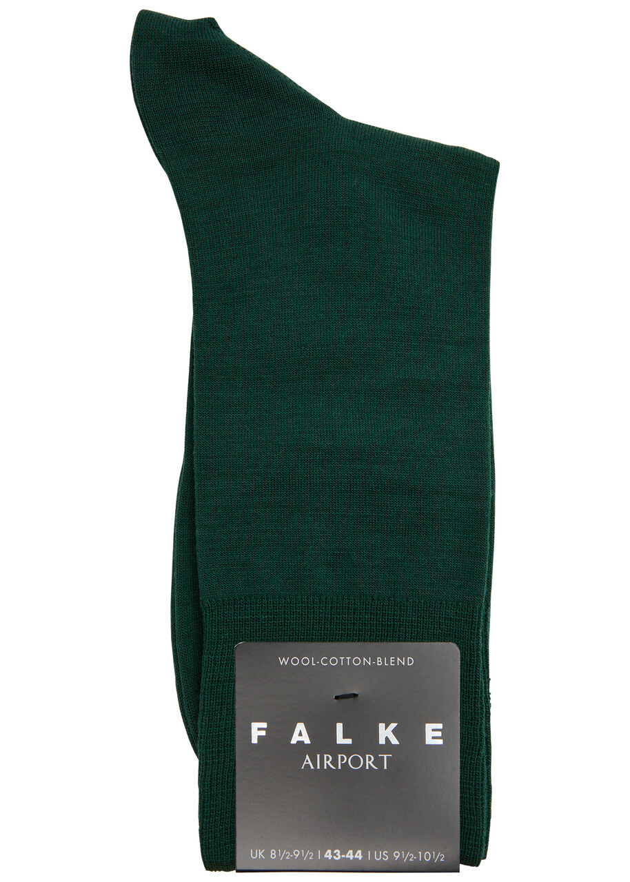 Falke Airport Wool-blend Socks Green FALKE Ergonomic Sport System