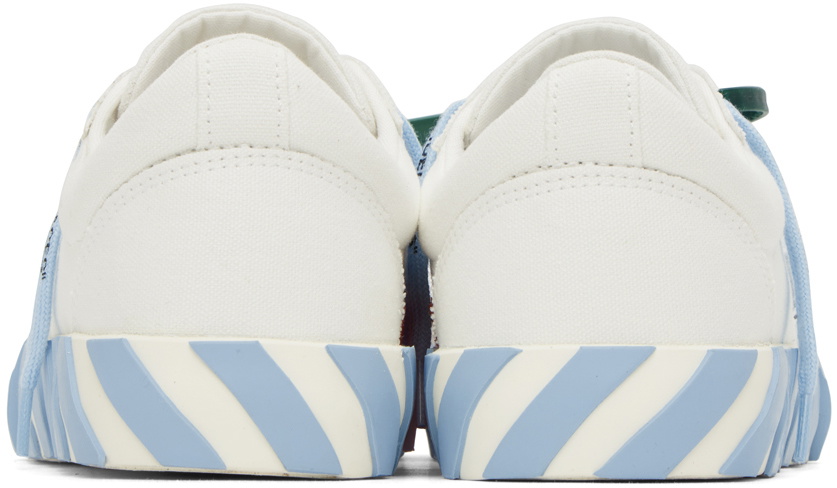 Off-White White & Blue Vulcanized Low Sneakers Off-White