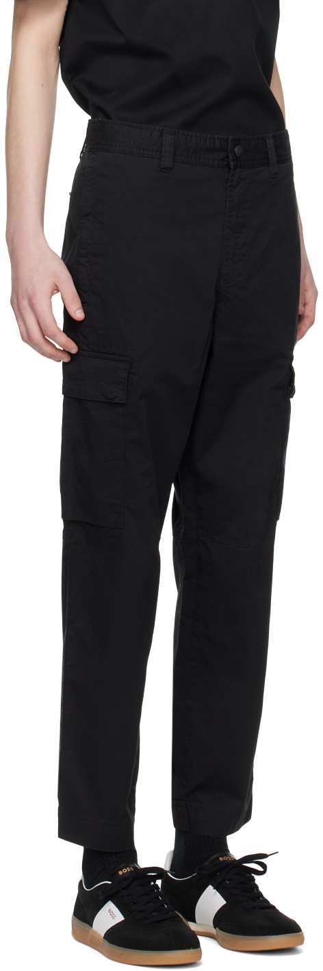 BOSS Black Drawstring Cargo Pants BOSS