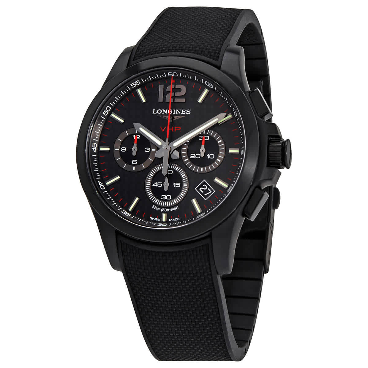 Longines Conquest V.H.P Carbon Fiber Dial Mens Watch L37172669 Longines
