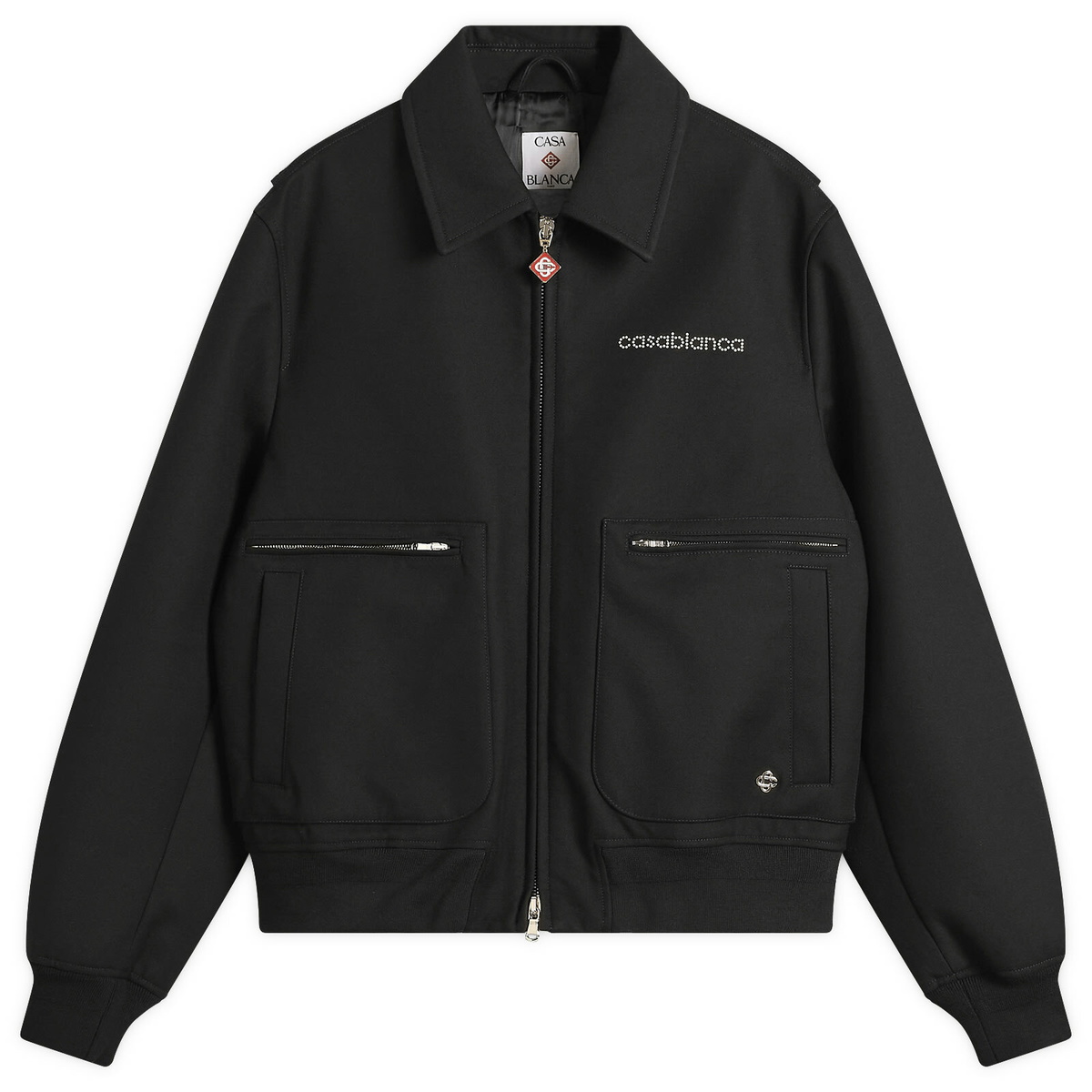 Casablanca Men's Wool Blouson in Black Casablanca