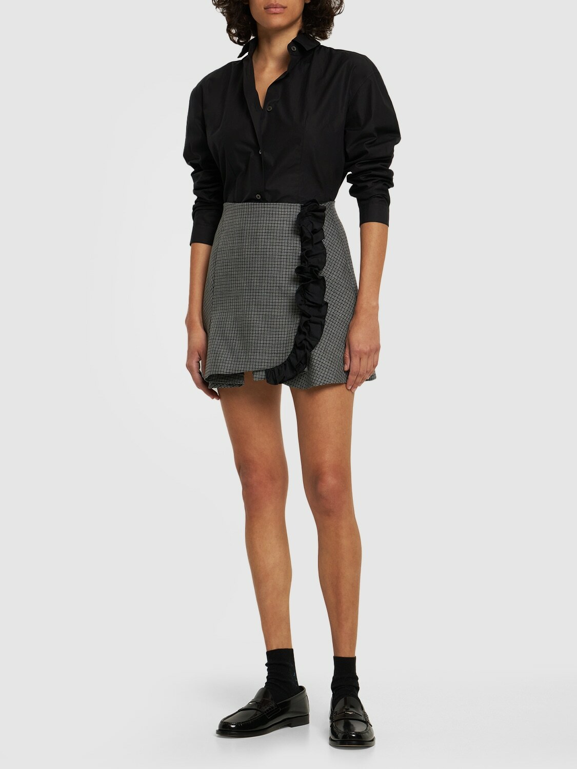 MSGM - Ruffled Wool Mini Skirt MSGM