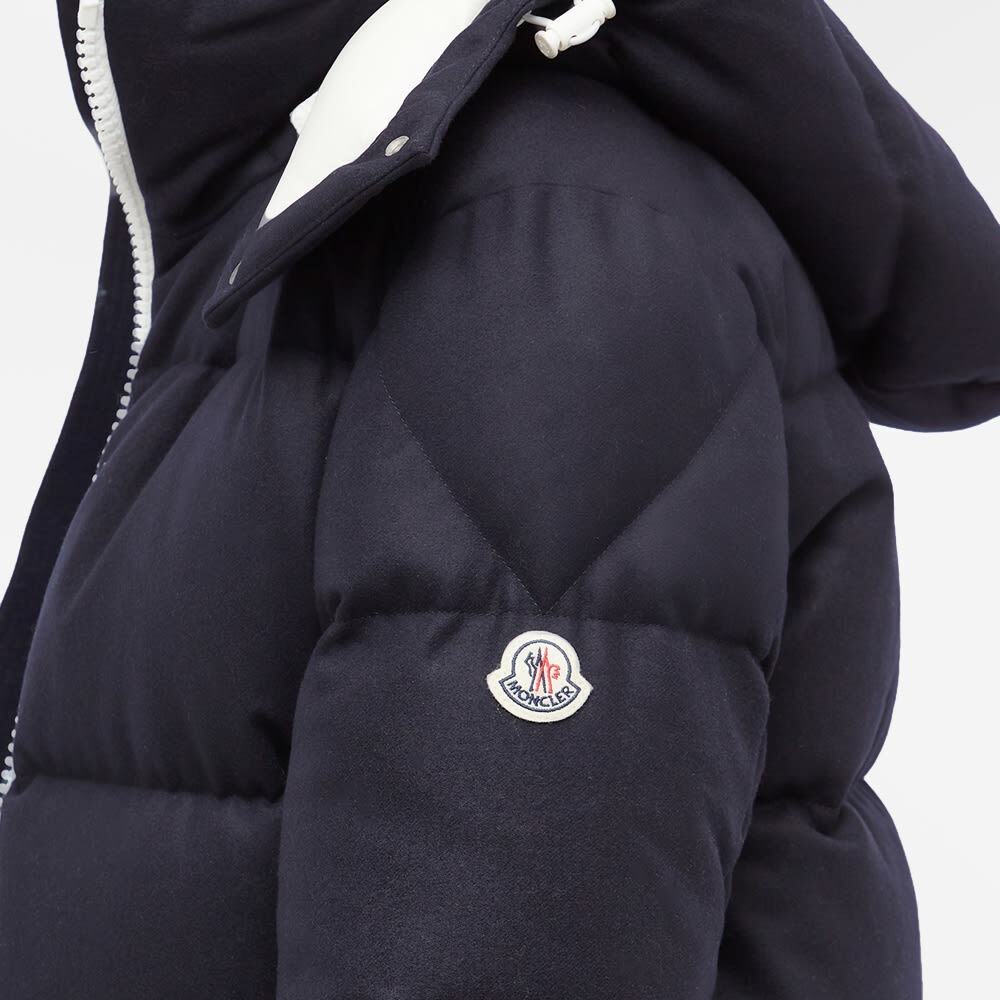 Moncler Men's Tarentaise Sherpa Lined Flannel Down Jacket in Navy Moncler