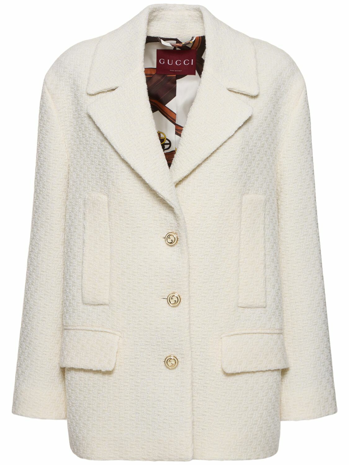 GUCCI Tweed Damier Coat Gucci