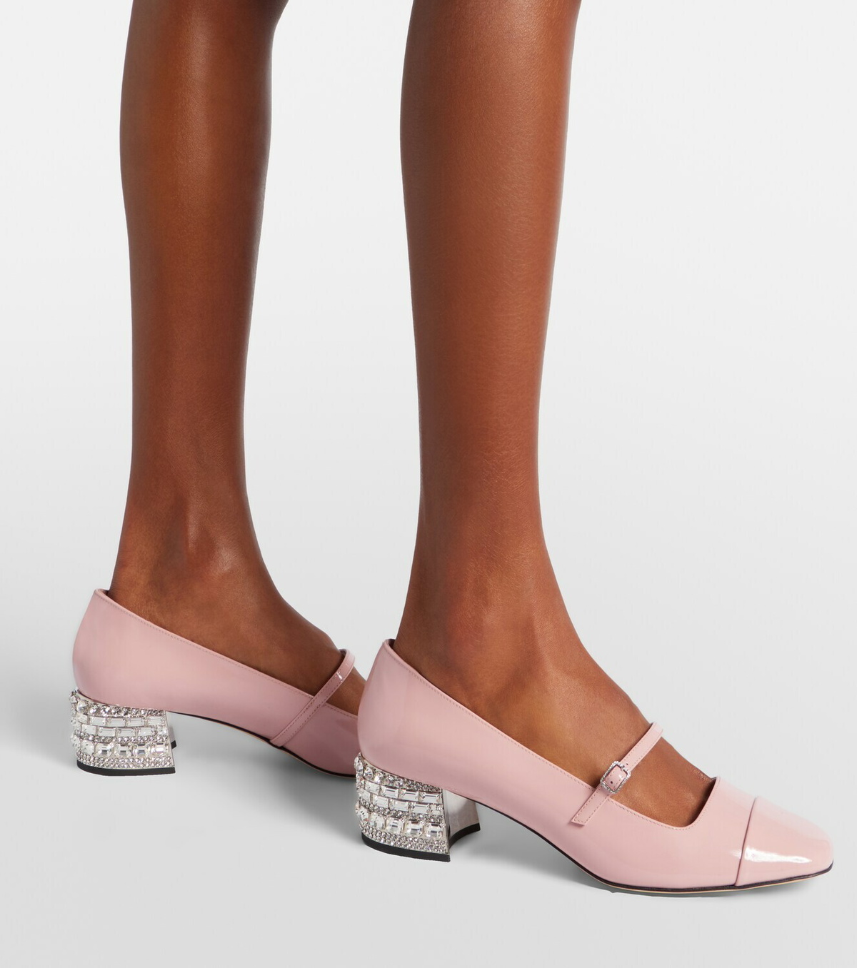 Jimmy Choo Elisa 45 embellished patent leather pumps Jimmy Choo