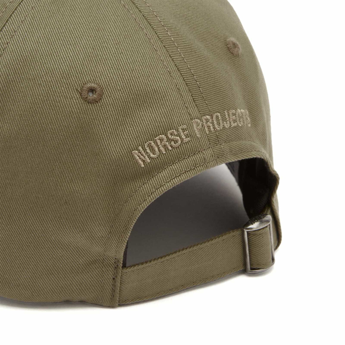 Norse Projects Men's Twill Sports Cap in Sediment Green Norse Projects