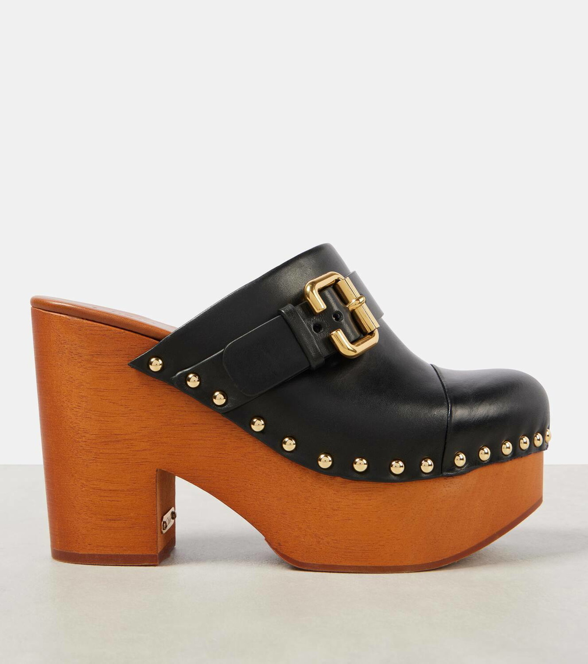 Chloé Jeannette studded leather clogs Chloe
