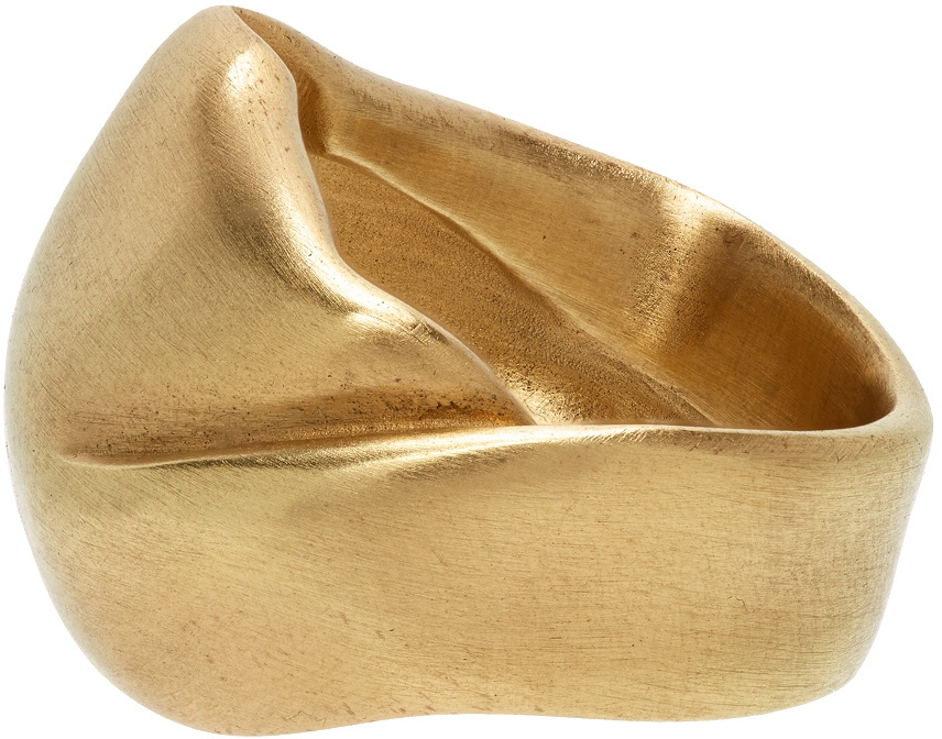 Completedworks Gold 'The Best Place To Be A Puffin' Ring Completedworks