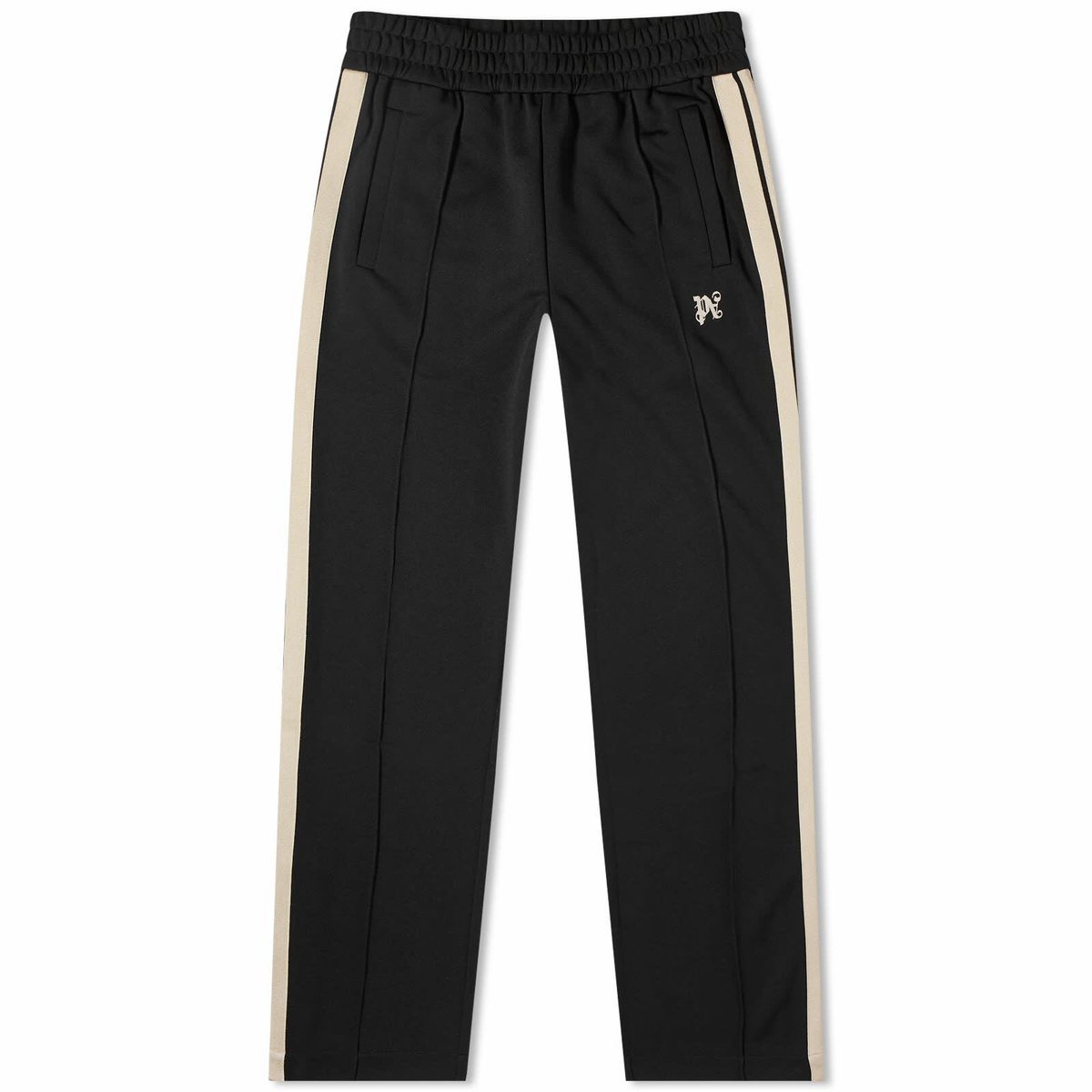 Palm Angels Men's Monogram Track Pants in Off White Palm Angels
