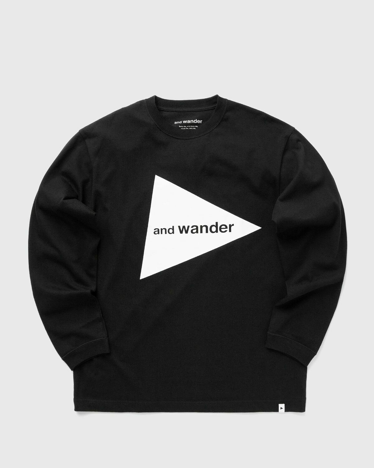 And Wander And Wander Logo Ls T Black Longsleeves and Wander