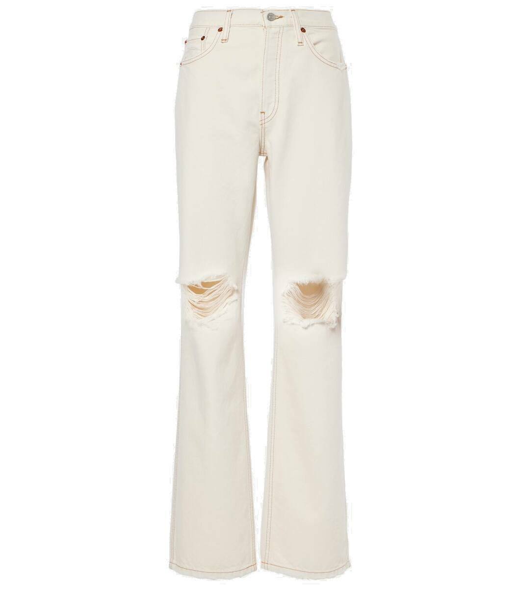 Re/Done Relaxed Long distressed high-rise jeans Re/Done