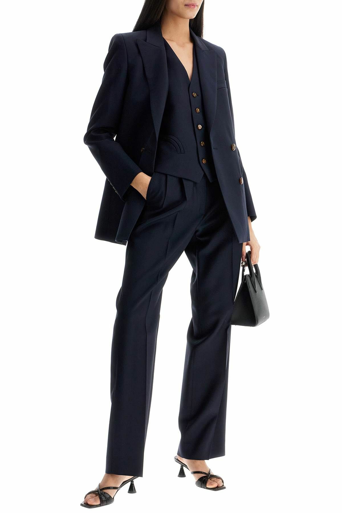 BLAZE MILANO navy blue virgin wool single-breasted blazer Blue Blaze Milano