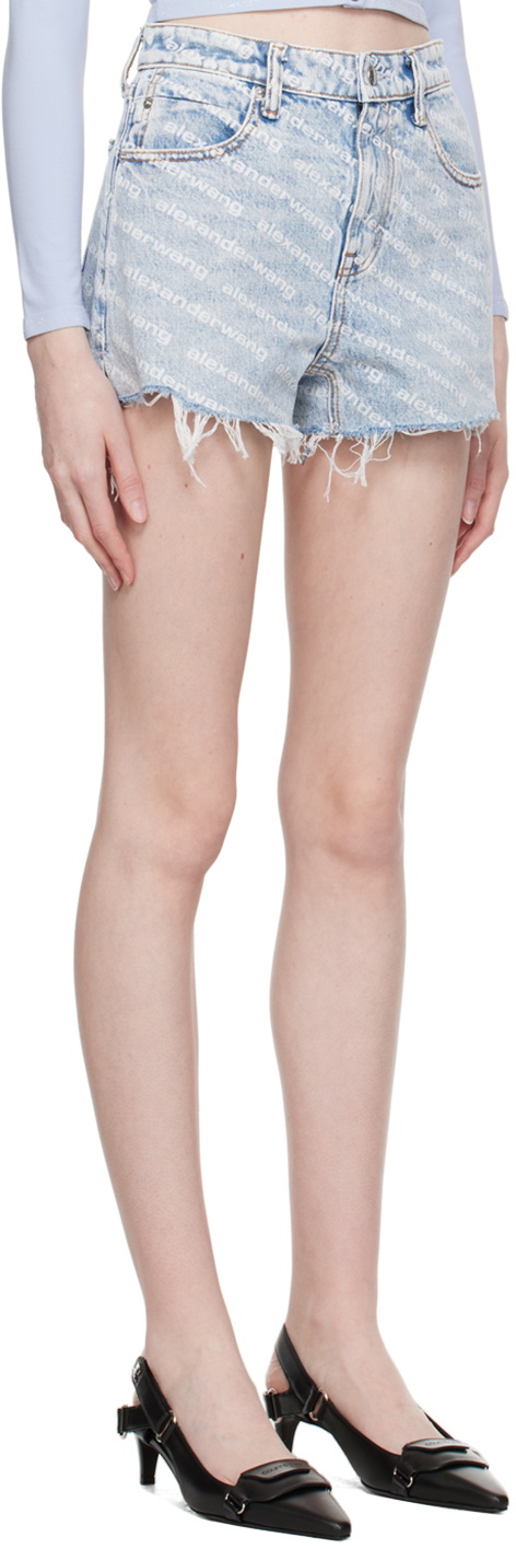 Alexander Wang Blue Bite Denim Shorts Alexander Wang