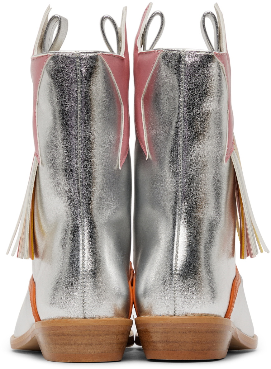 Stella McCartney Kids Silver Cosmic Star Cowboy Boots Stella McCartney