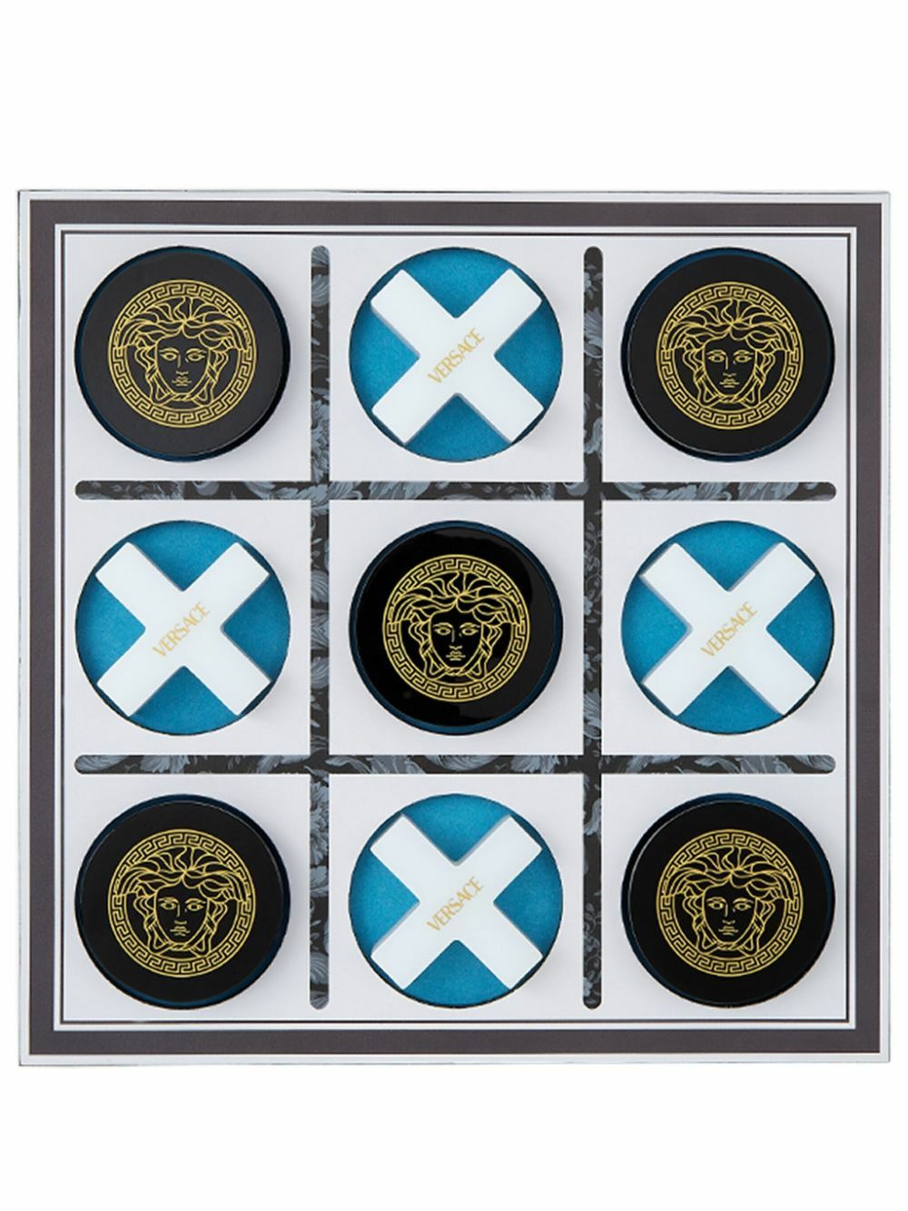 Versace White Tic-Tac-Toe Board Game Versace
