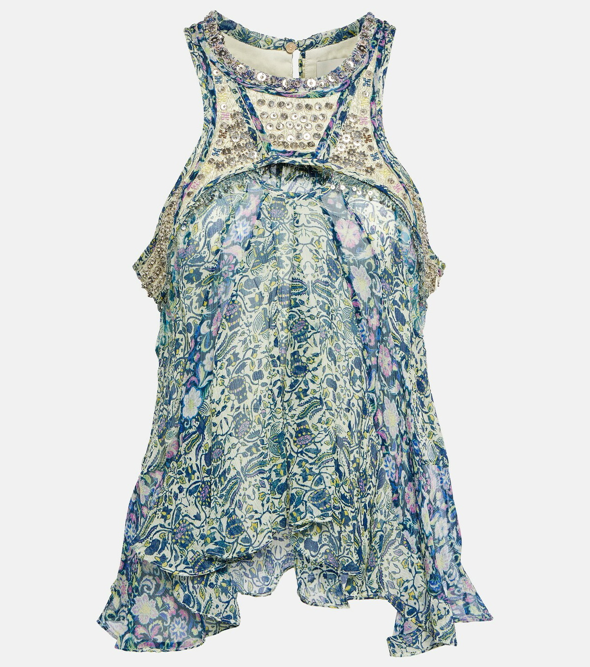 Isabel Marant Onyle printed silk chiffon top Isabel Marant