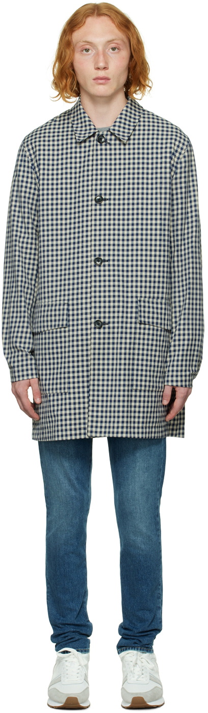 PS by Paul Smith Blue Mac Coat PS by Paul Smith