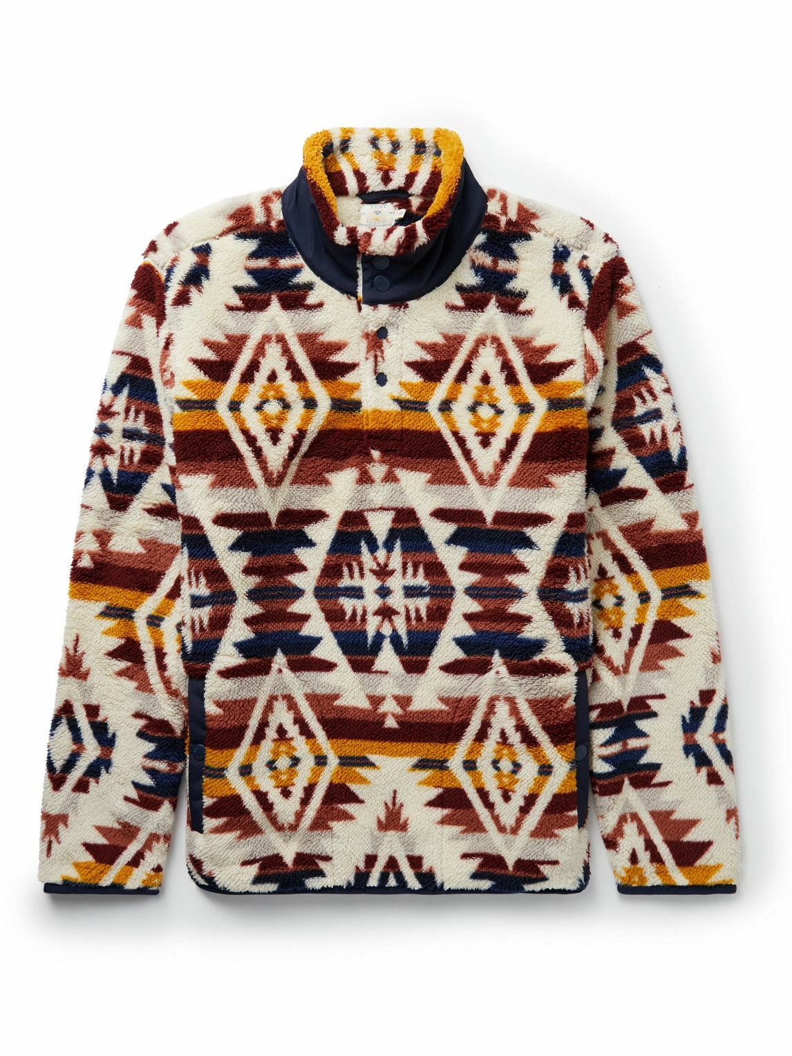 Faherty - Lehi ThunderVoice Eagle Shell-Trimmed Printed Recycled Fleece ...
