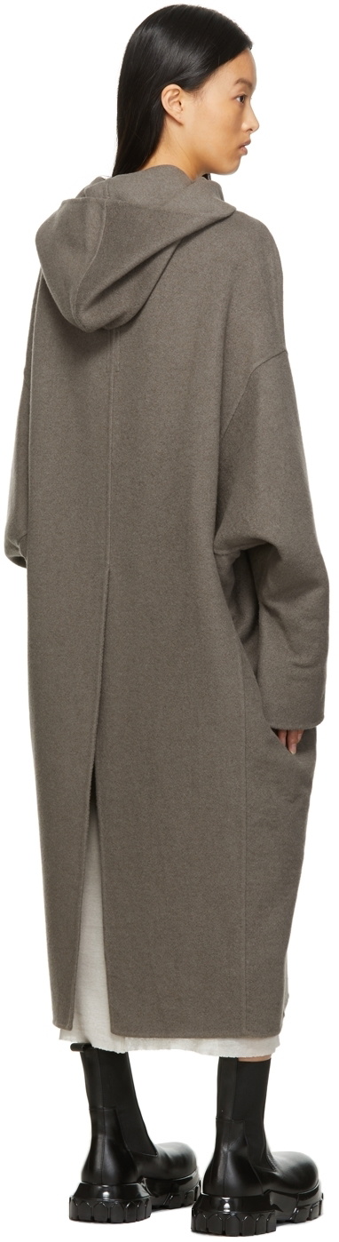 Rick Owens Beige Cashmere Peter Coat Rick Owens