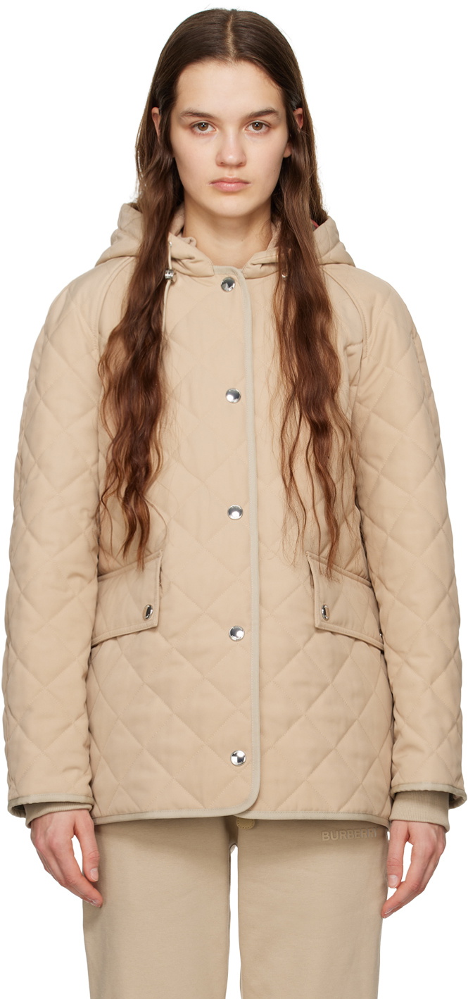 Burberry Beige Quilted Jacket Burberry