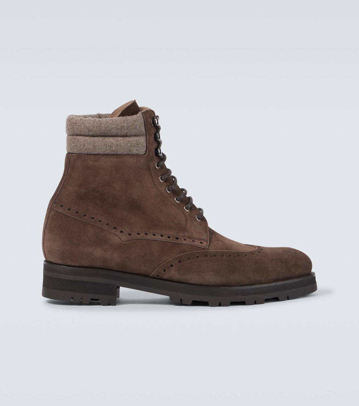 Manolo Blahnik Sapele suede lace-up boots Manolo Blahnik