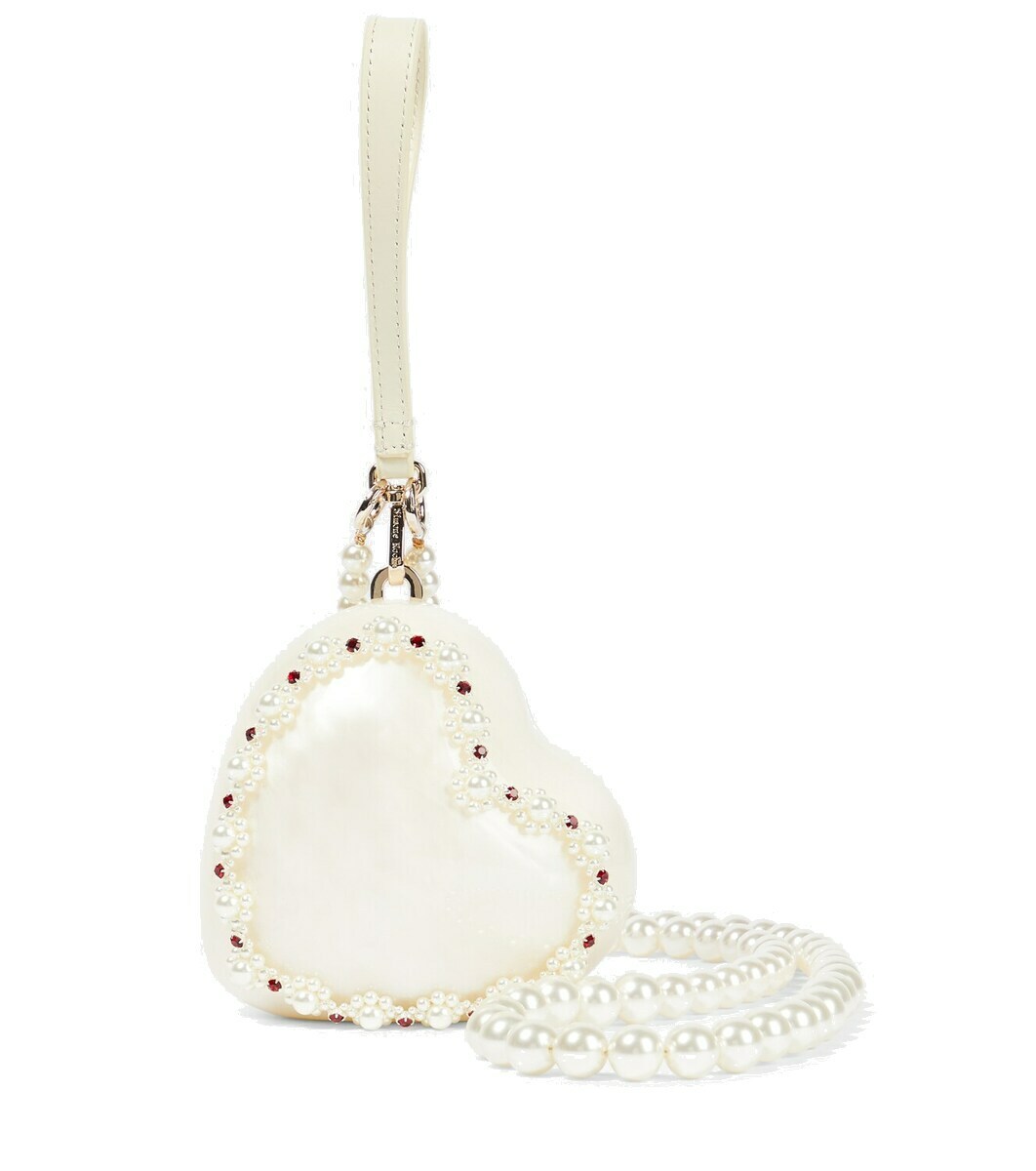 Simone Rocha Heart faux pearls-embellished clutch Simone Rocha