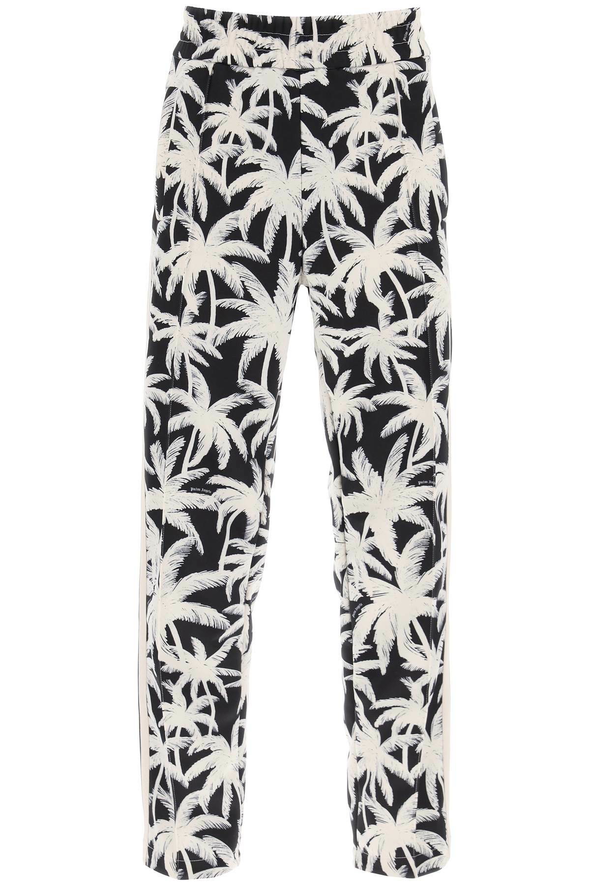 PALM ANGELS joggers with palms print White Palm Angels