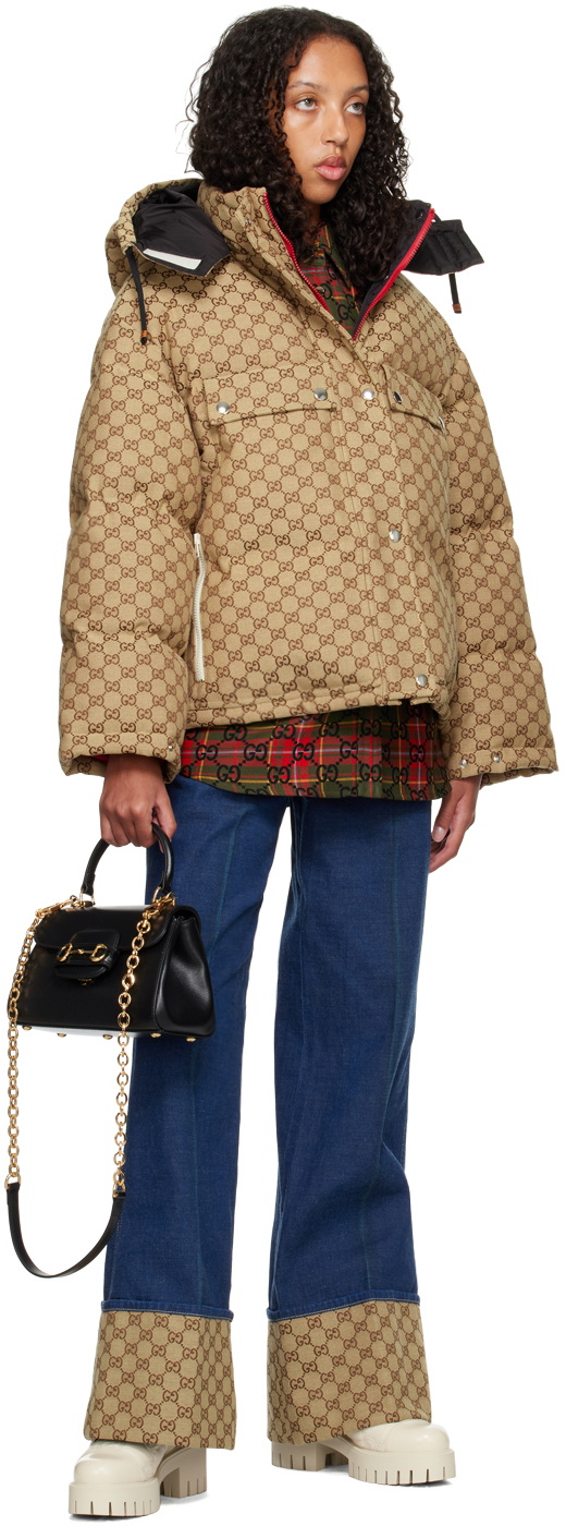 Gucci Beige GG Down Jacket Gucci