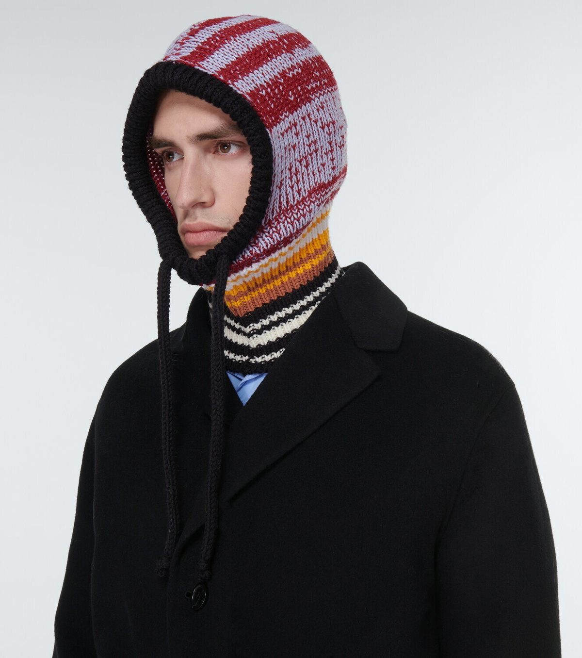 Marni Striped virgin wool ski mask Marni