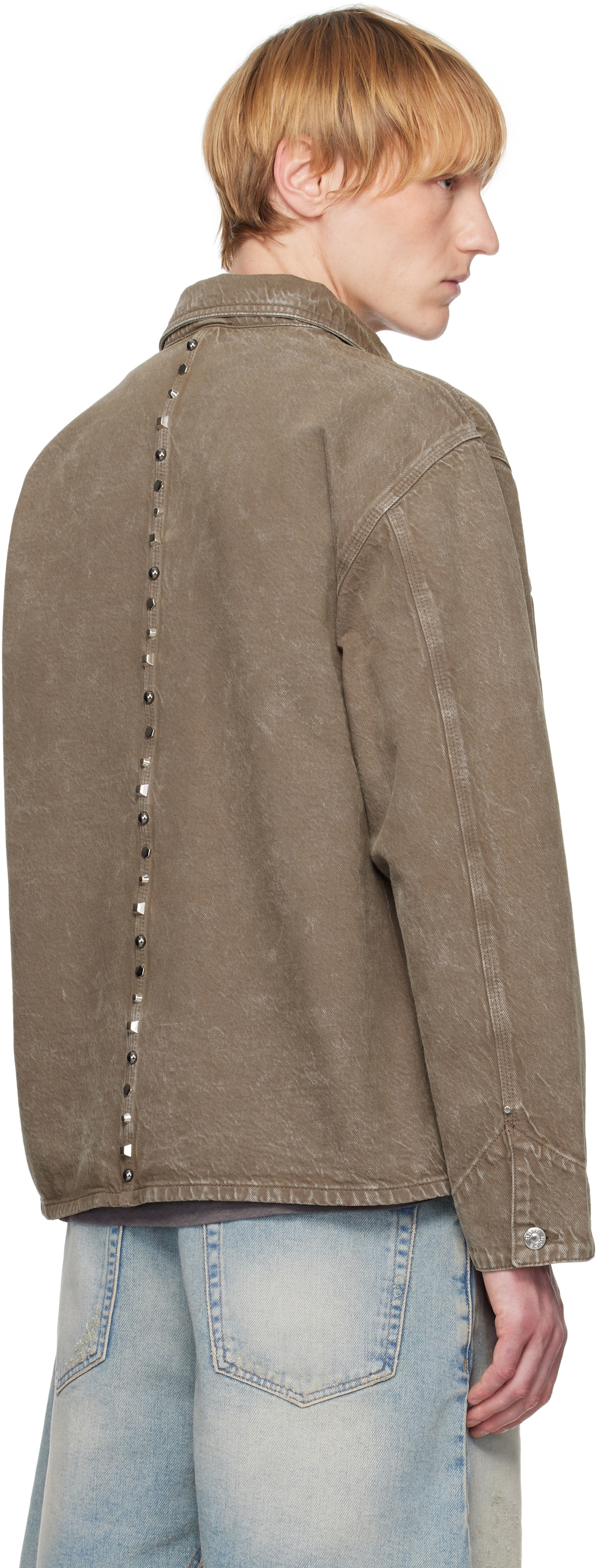 HOPE Brown Studded Denim Jacket HOPE