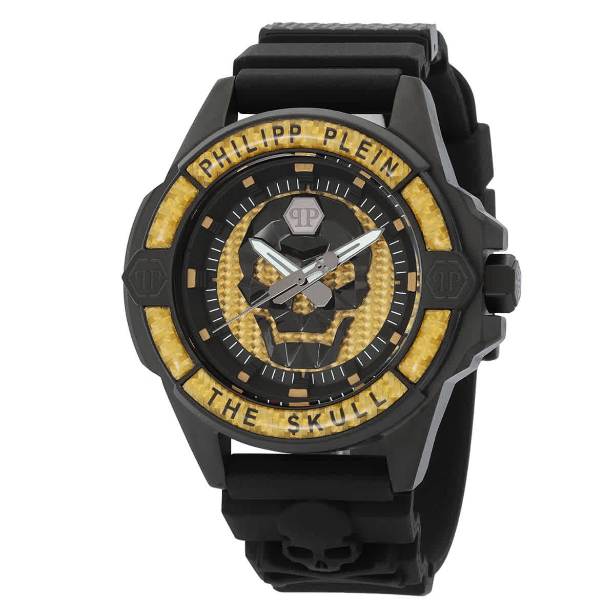Philipp Plein The Skull Quartz Yellow Dial Mens Watch PWAAA1922 Philipp ...
