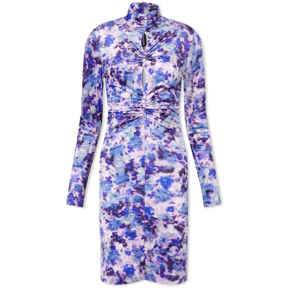 Isabel Marant Women's Gram Printed Velvet Mini Dress in Purple Isabel ...